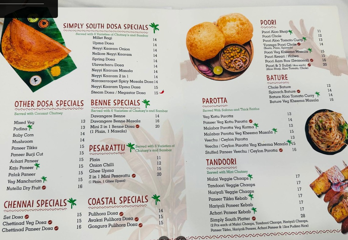 Simply South- Irving's Premier Indian Vegetarian Restaurant to be Found ...